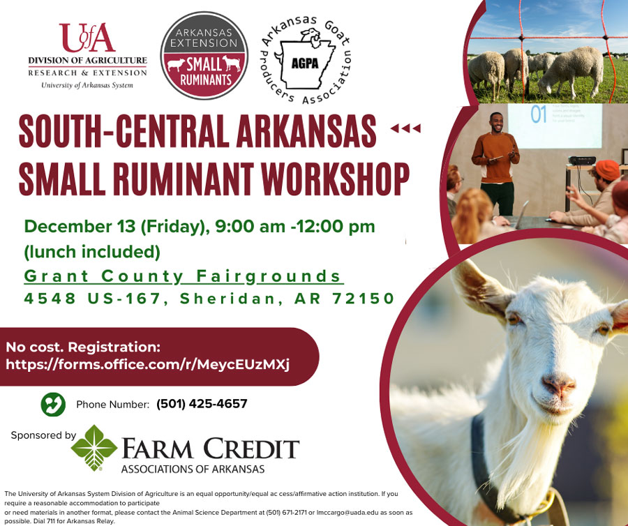 South-Central Arkansas Small Ruminant Workshop | Dec 13, 2024