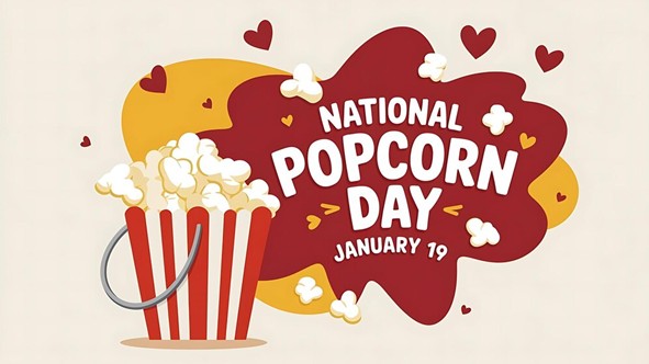 January is National Popcorn Poppin' Month